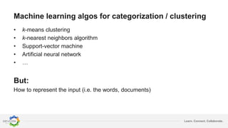 Unsupervised text categorization - Stefan Kopf - Lightning talk - Alfresco DevCon 2019 | PPT