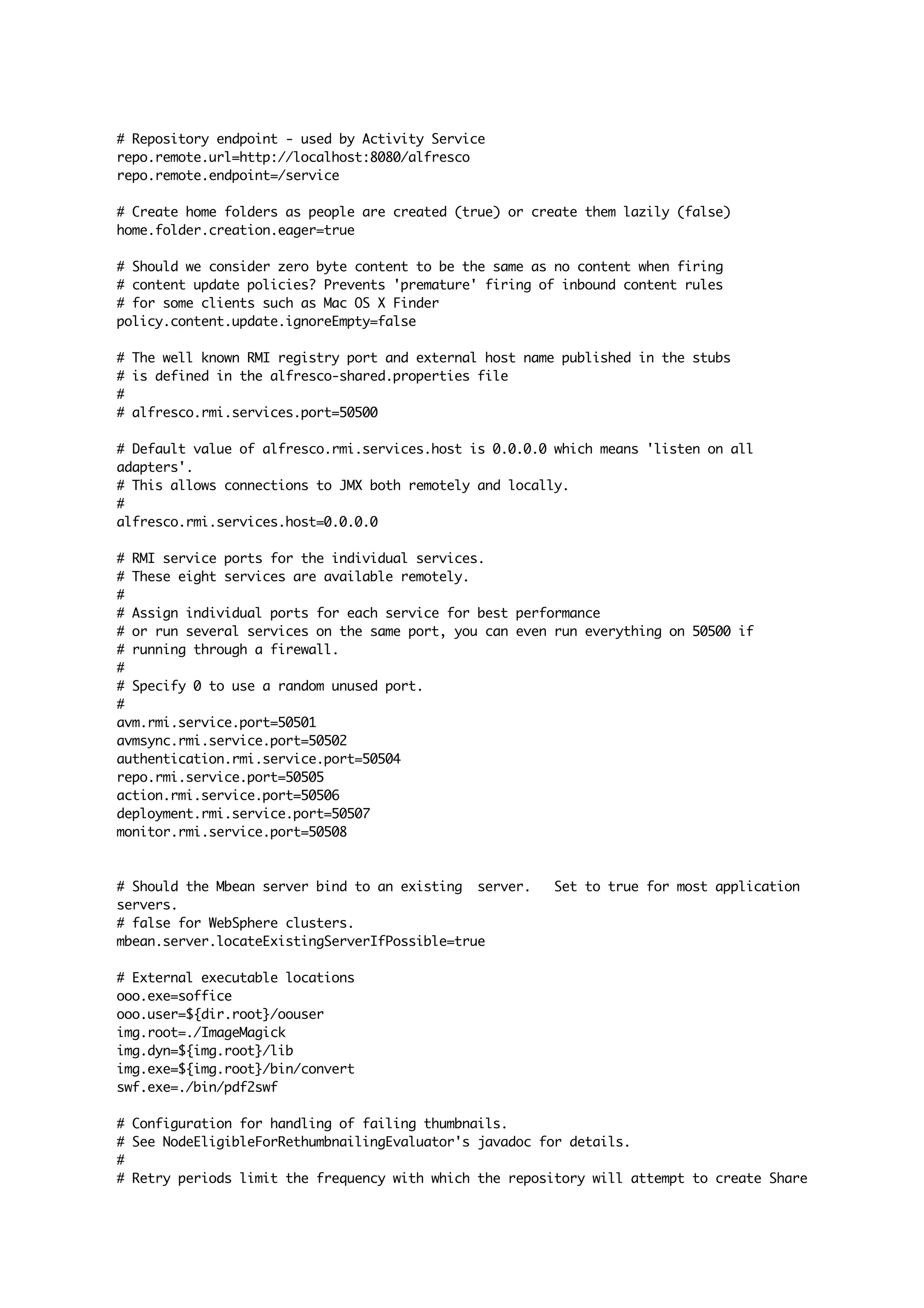 alfresco-global.properties-COMPLETO-3.4.6 | PDF