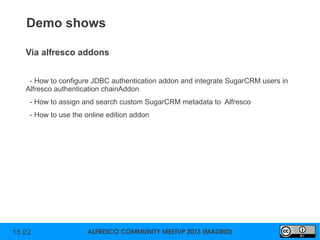 Alfresco JDBC authentication subsystem for ERP/CRM integration | PPT