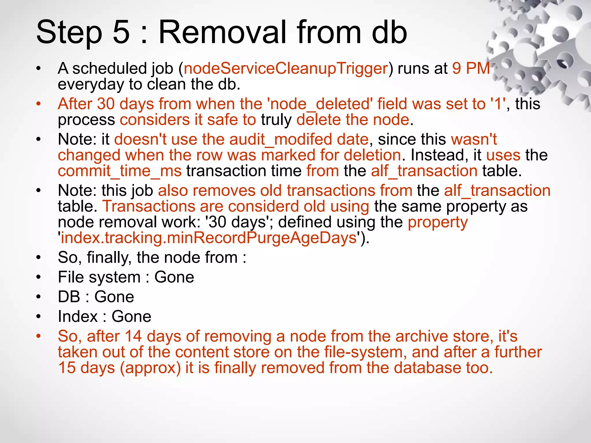 Alfresco node lifecyle, services and zones | PPT