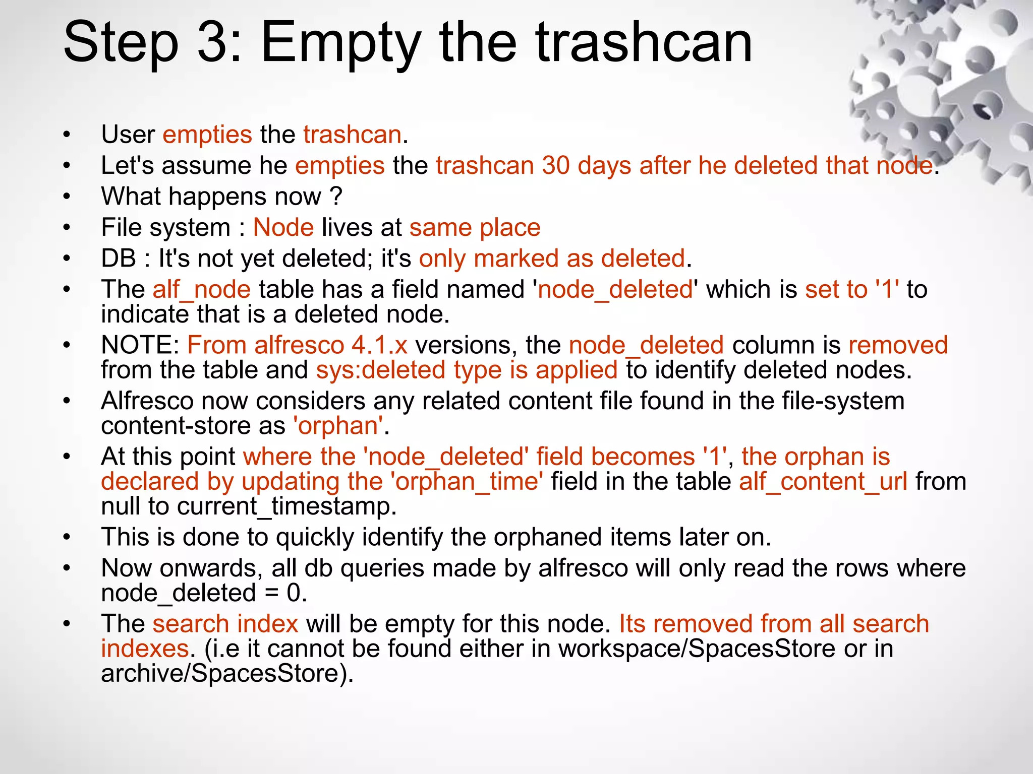 Alfresco node lifecyle, services and zones | PPT