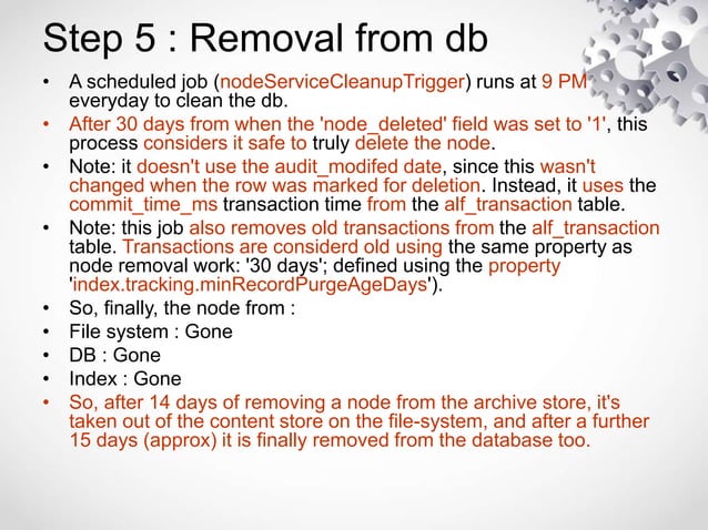 Alfresco node lifecyle, services and zones | PPT | Databases | Computer Software and Applications