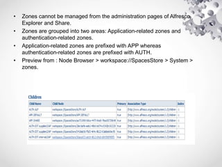 Alfresco node lifecyle, services and zones | PPT