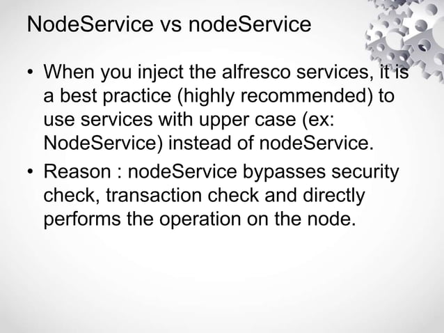 Alfresco node lifecyle, services and zones | PPT | Databases | Computer Software and Applications
