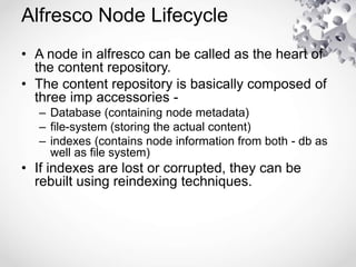 Alfresco node lifecyle, services and zones | PPT
