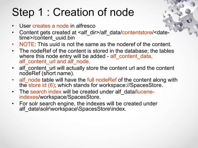 Alfresco node lifecyle, services and zones | PPT | Databases | Computer Software and Applications