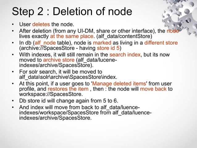 Alfresco node lifecyle, services and zones | PPT | Databases | Computer Software and Applications