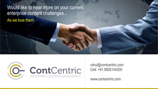 Alfresco procurement management solutions by Contcentric | PPTX
