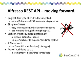 Alfresco REST API of the future ... is closer than you think | PPT
