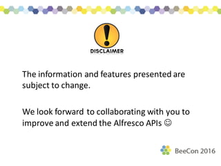 Alfresco REST API of the future ... is closer than you think | PPT