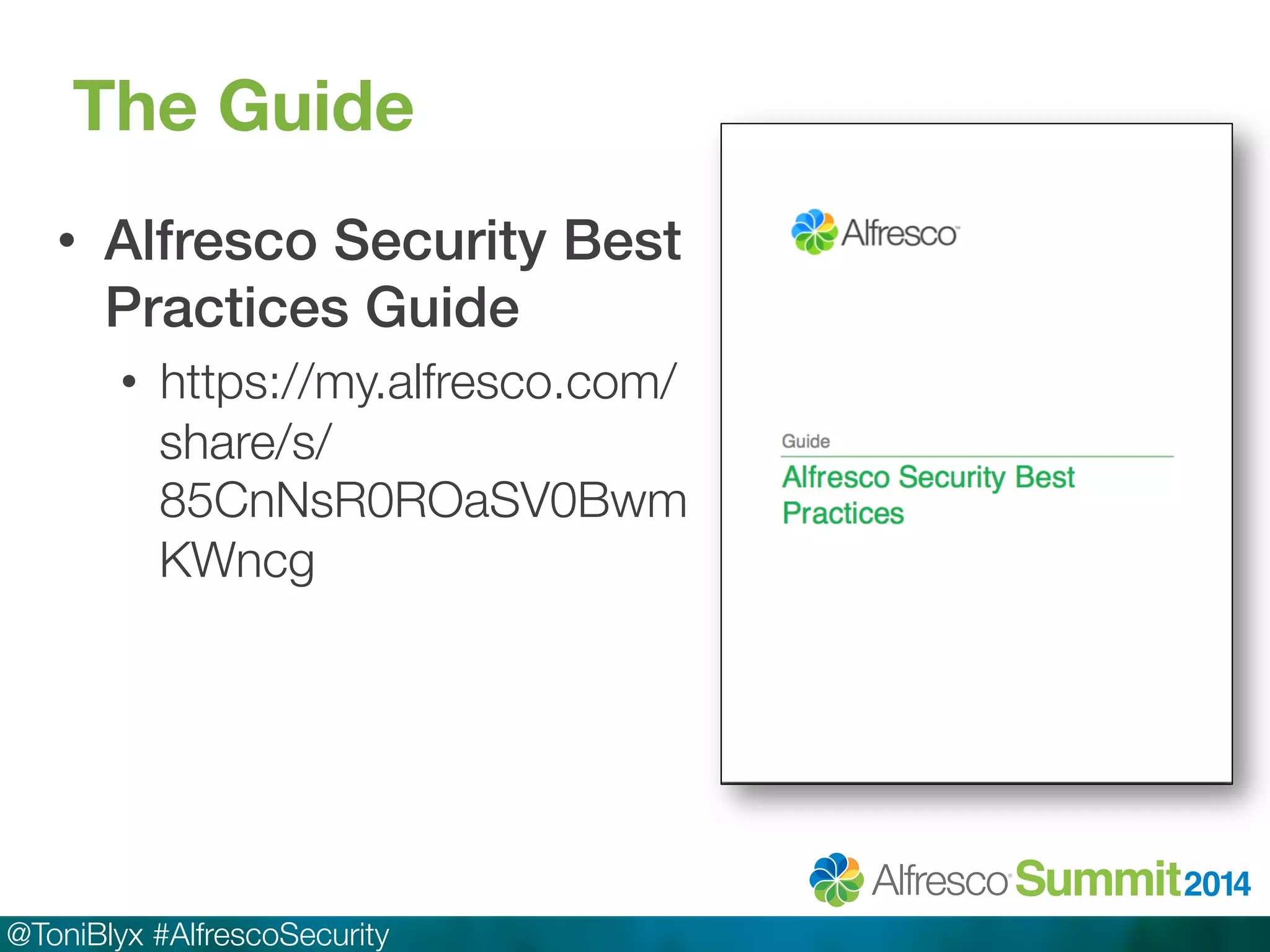 Alfresco Security Best Practices 2014 | PPT