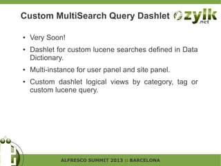 Alfresco Addons by Zylk in Alfresco Summit 2013 | PPT