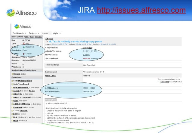 Alfresco support subscription services explained | PDF