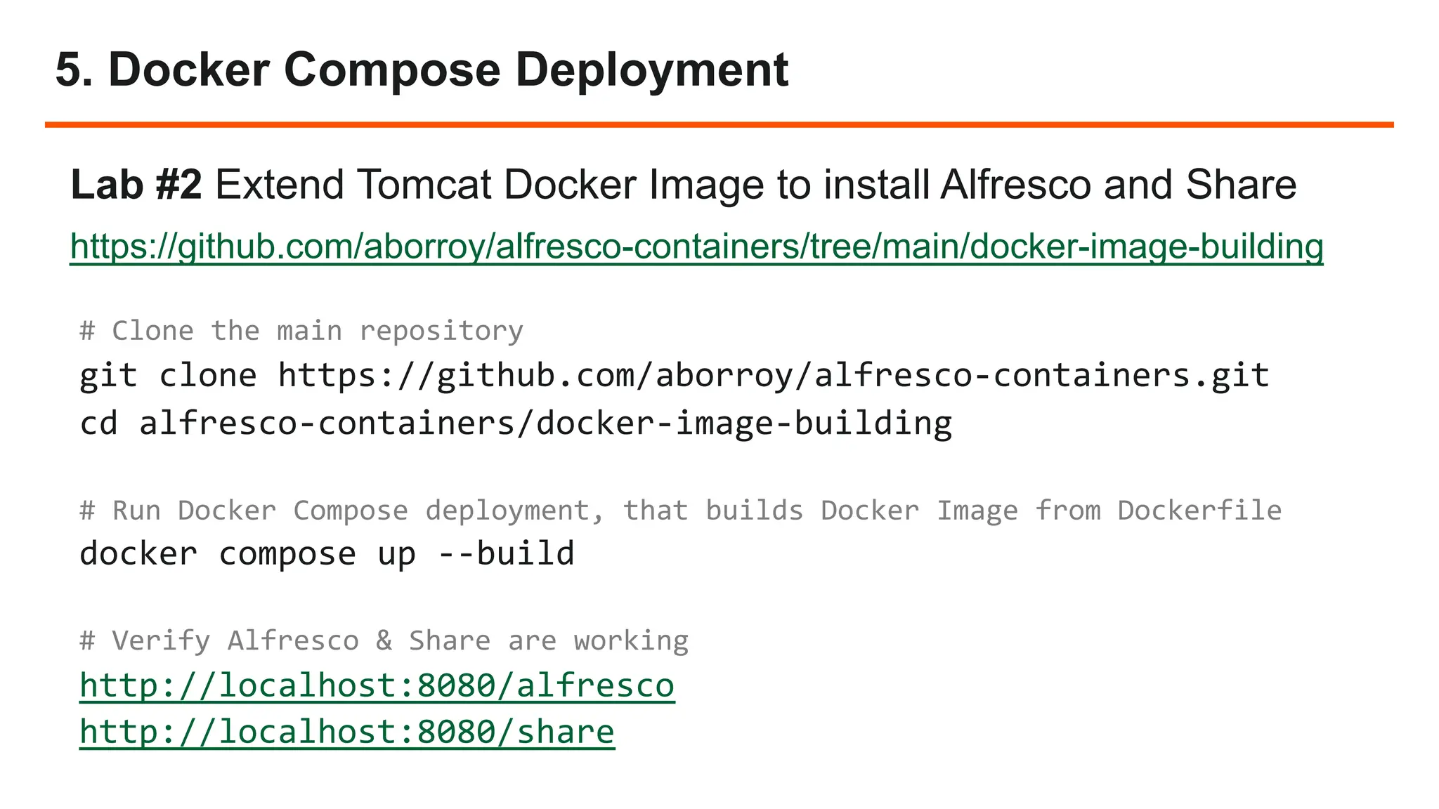 Alfresco TechQuest 2024 - Alfresco Container-based Installation and Configuration Best Practices ...