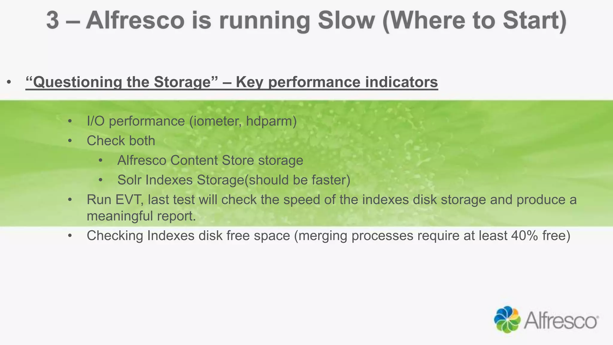 Alfresco tuning part2 | PPTX | Databases | Computer Software and Applications