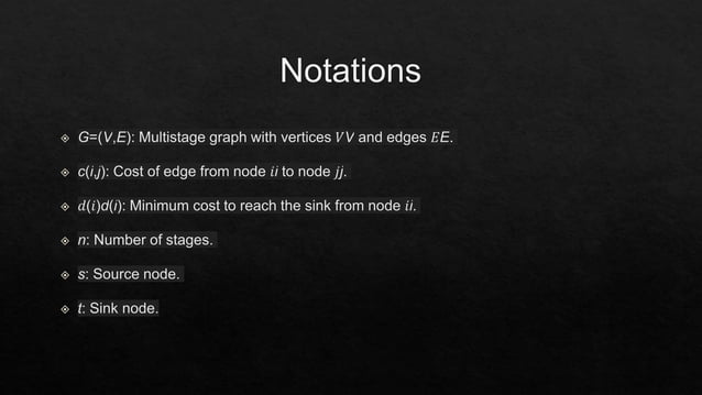Multistage graph unit 4 of algorithm.ppt