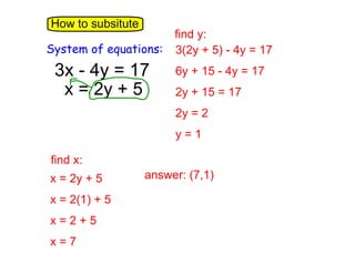 Alg1 8.2 Substitution Method | PDF