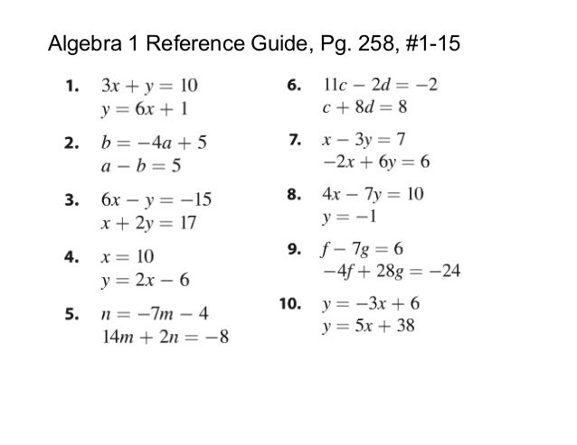 Alg1 8 2 Substitution Method
