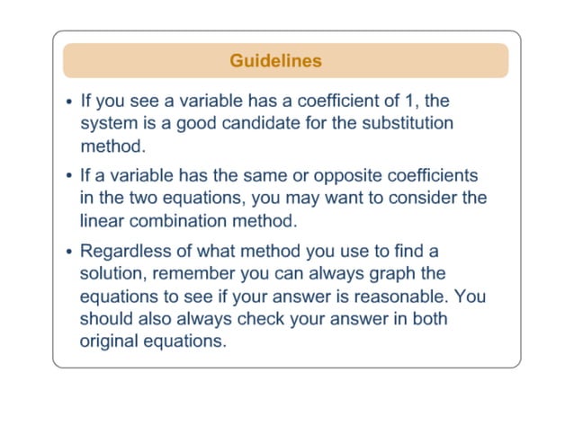 Alg1 8.3 Linear Combination | PPT