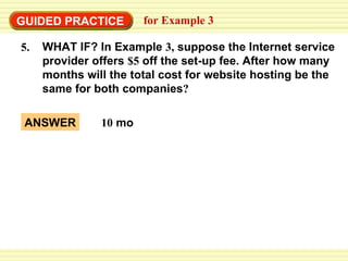 Solving Applications Using Substitution | PPT