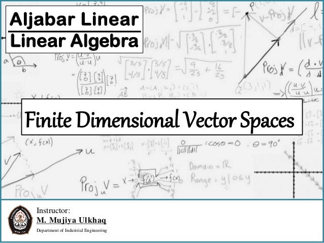 Linear Algebra Finite Dimensional Vector Spaces