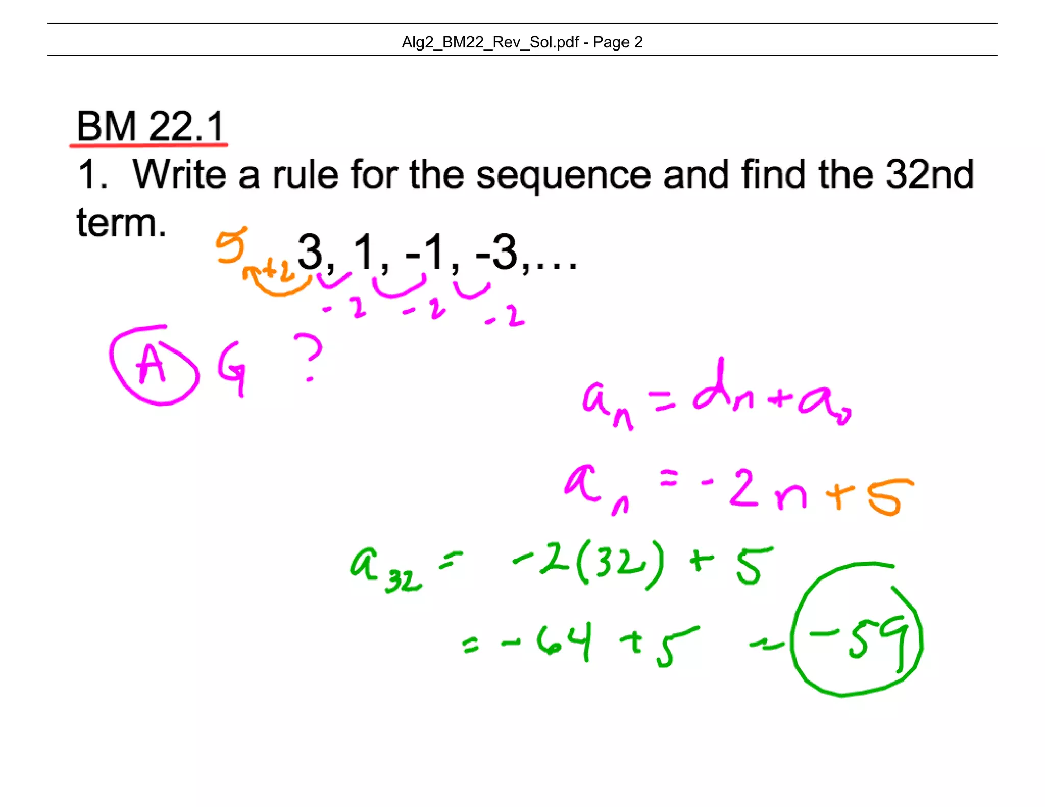 Alg2 BM 22 Review | PPT