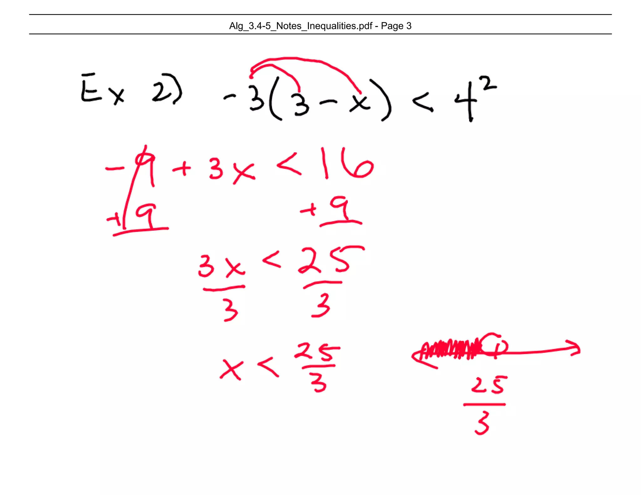 Alg 3.4-5 Notes Inequalities | PDF | Educational Assessment | Education