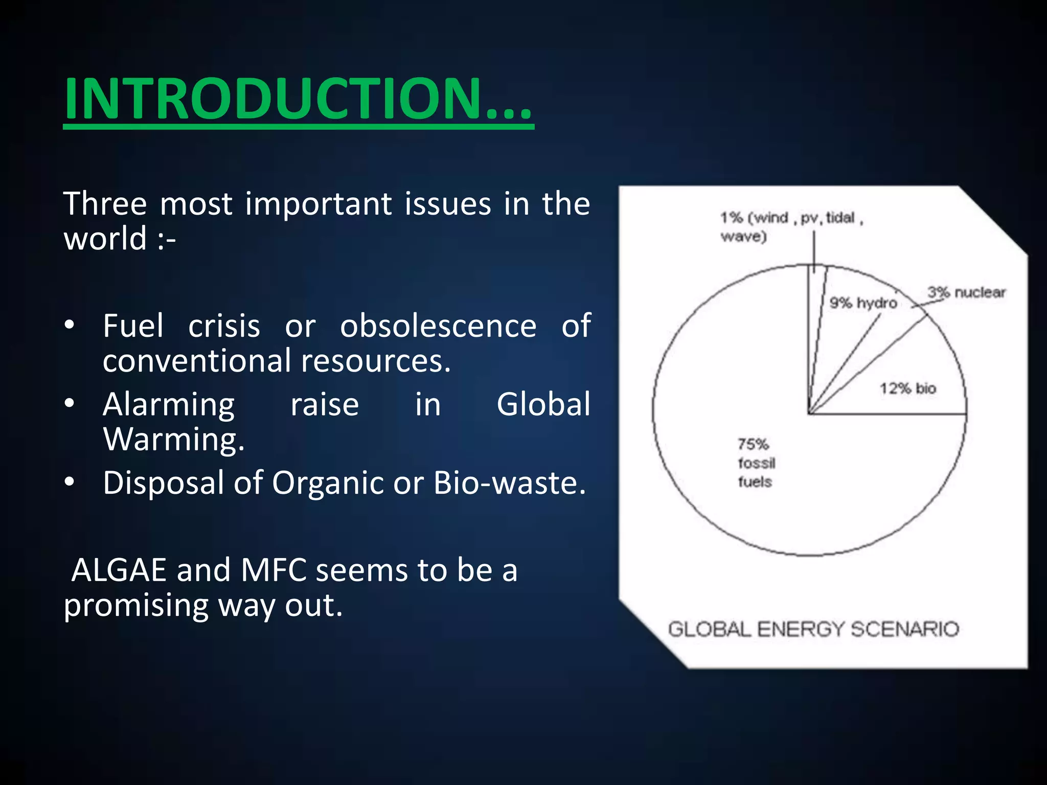 Energy From Algae Using Microbial Fuel Cells | PPTX