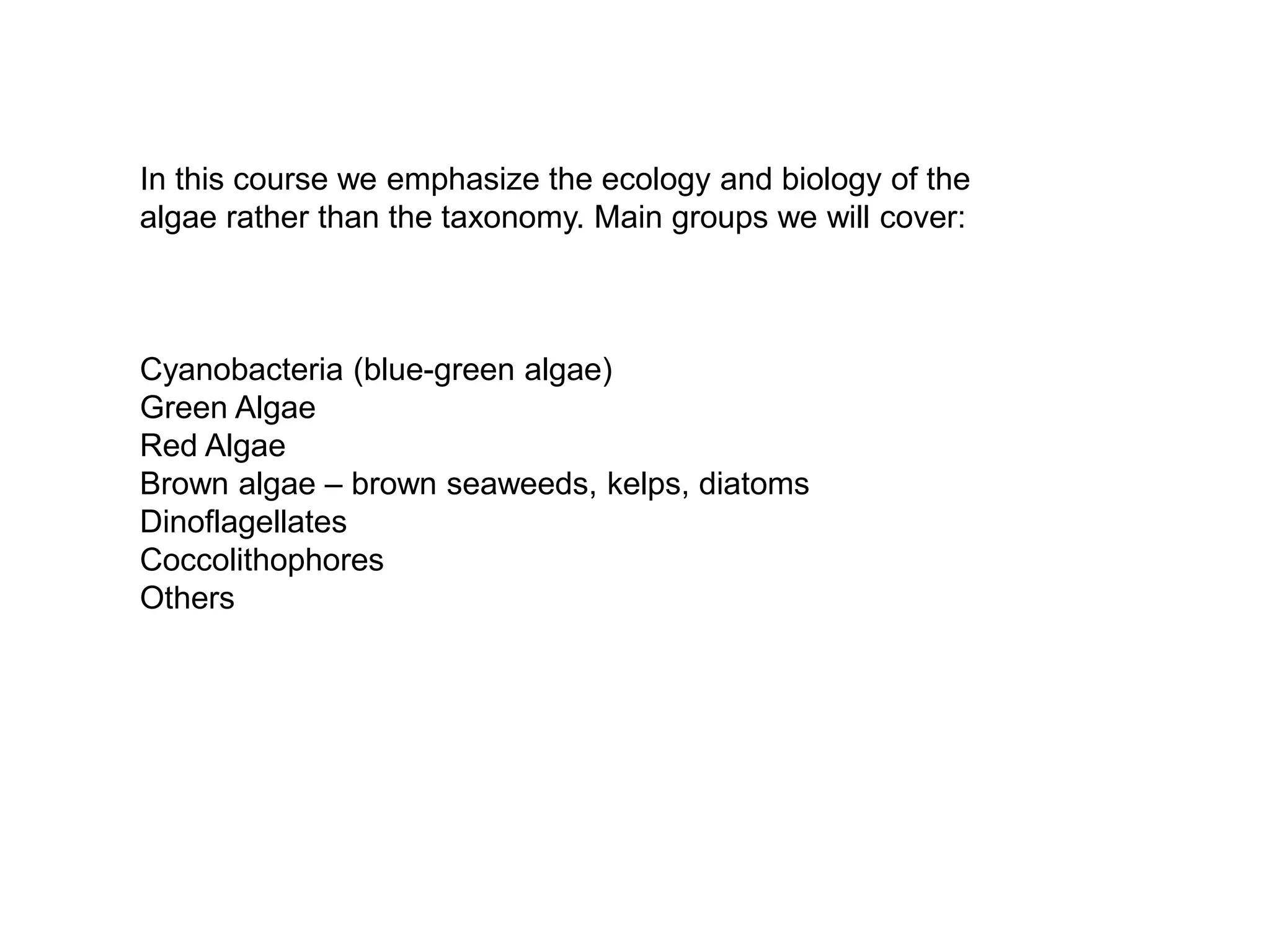 ALGAE evolution and the importance of algae | PPT