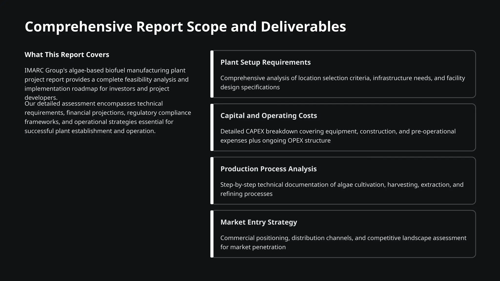 Algae Based Biofuel Production Plant DPR 2026 | PPTX