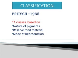 ALGAEClassification- classsiifications of algae.pptx