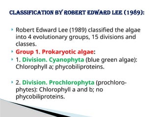 ALGAEClassification- classsiifications of algae.pptx