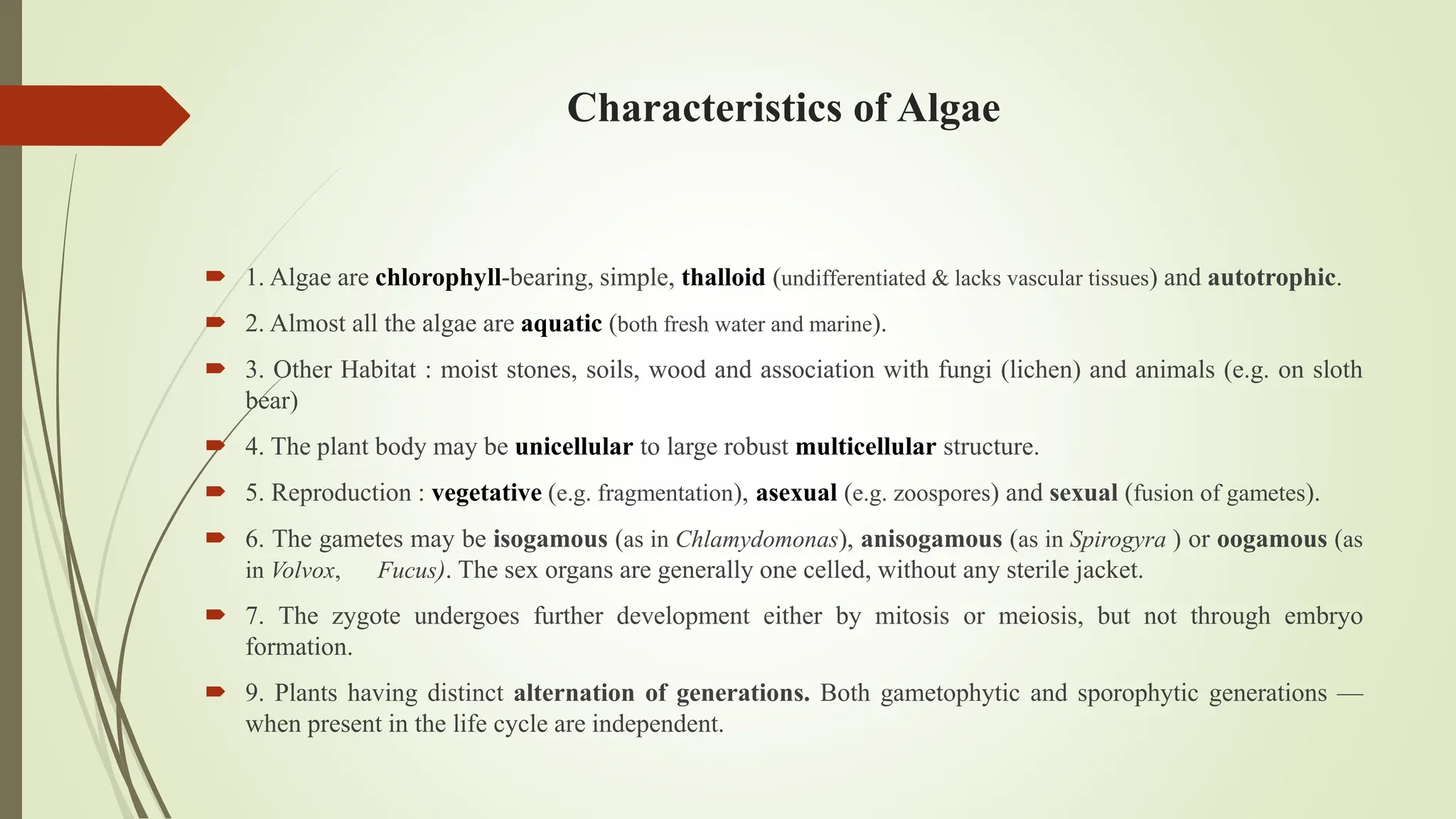 ALGAE - Habitat and Distribution for B.Sc Semester -I as per NEP ...