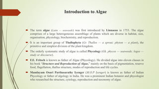 ALGAE - Habitat and Distribution for B.Sc Semester -I as per NEP ...