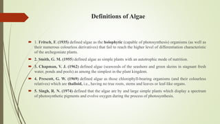 ALGAE - Habitat and Distribution for B.Sc Semester -I as per NEP ...
