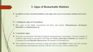 ALGAE - Habitat and Distribution for B.Sc Semester -I as per NEP ...