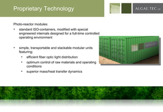 Algae.Tec Advanced Biofuels: Investor Presentation | PPT | Chemistry ...
