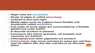 Algae biology, taxonomy and application , important | PDF