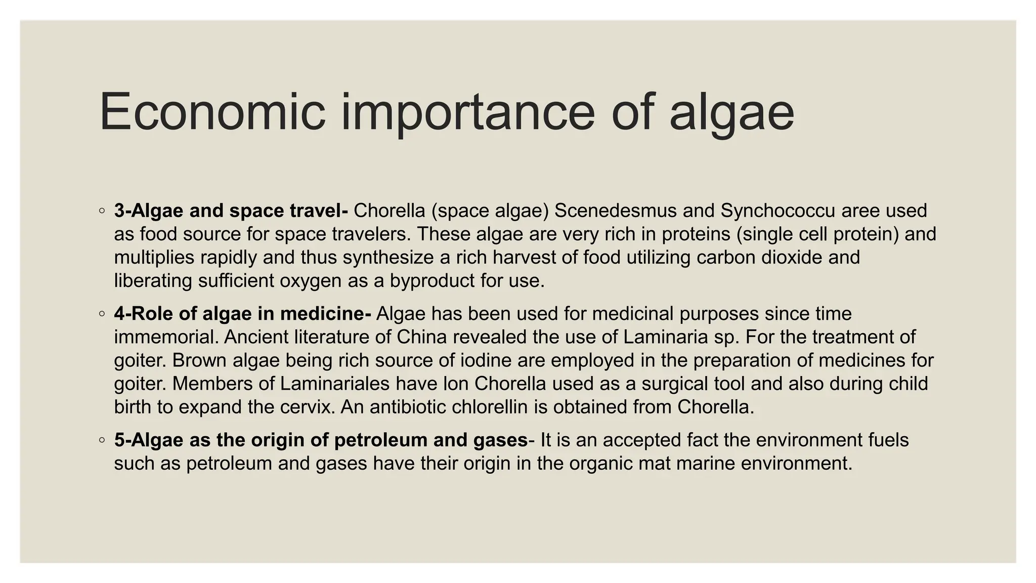 Algae Introduction and industrial important | PPTX