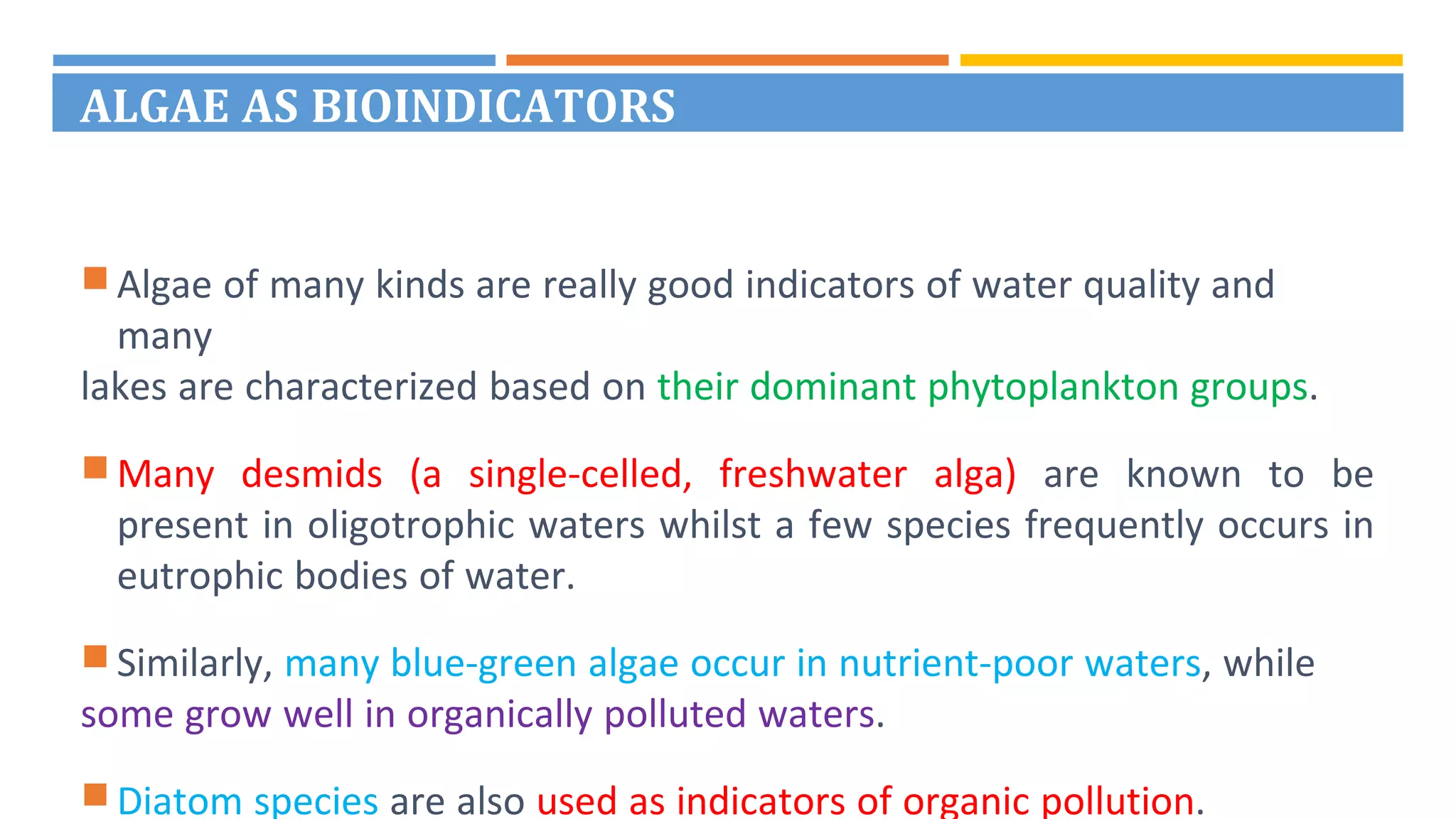 Use of Algae for waste water treatment | PPT