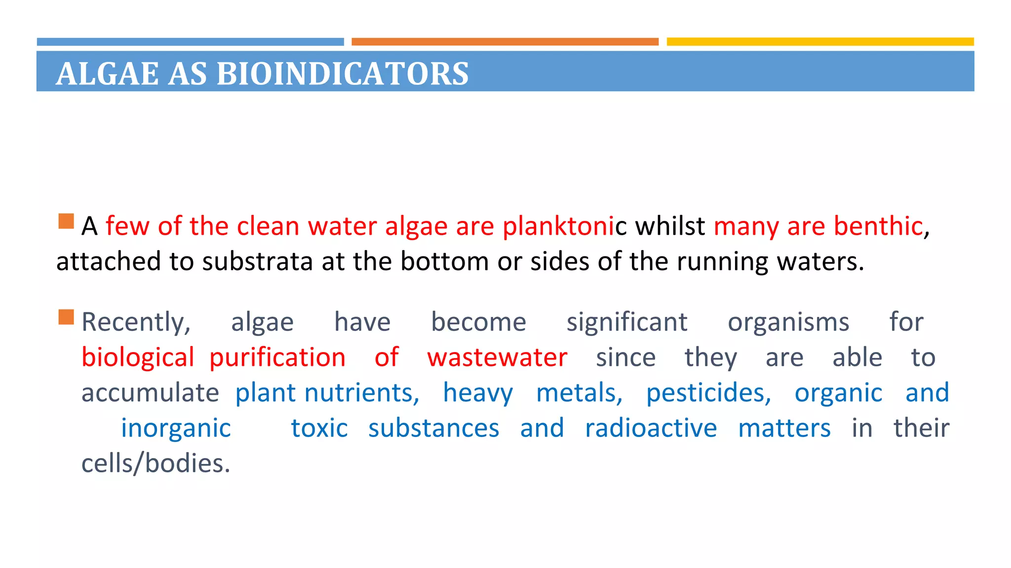 Use of Algae for waste water treatment | PPT