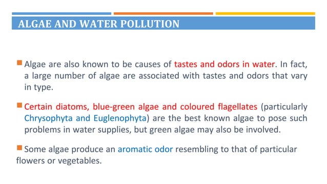 Use of Algae for waste water treatment | PPT