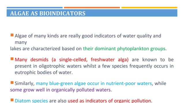 Use of Algae for waste water treatment | PPT