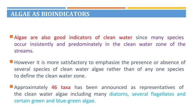Use of Algae for waste water treatment | PPT