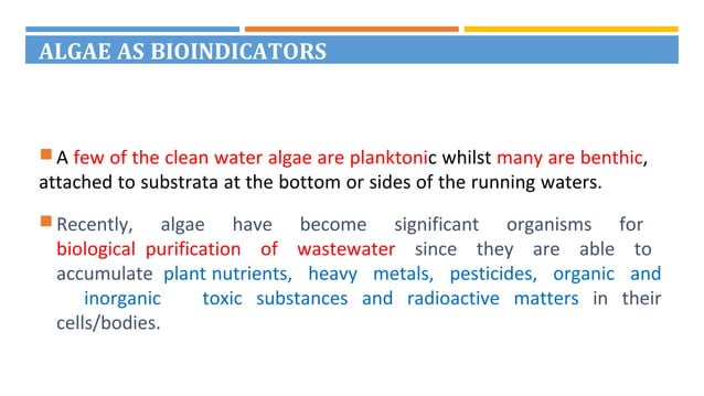 Use of Algae for waste water treatment | PPT