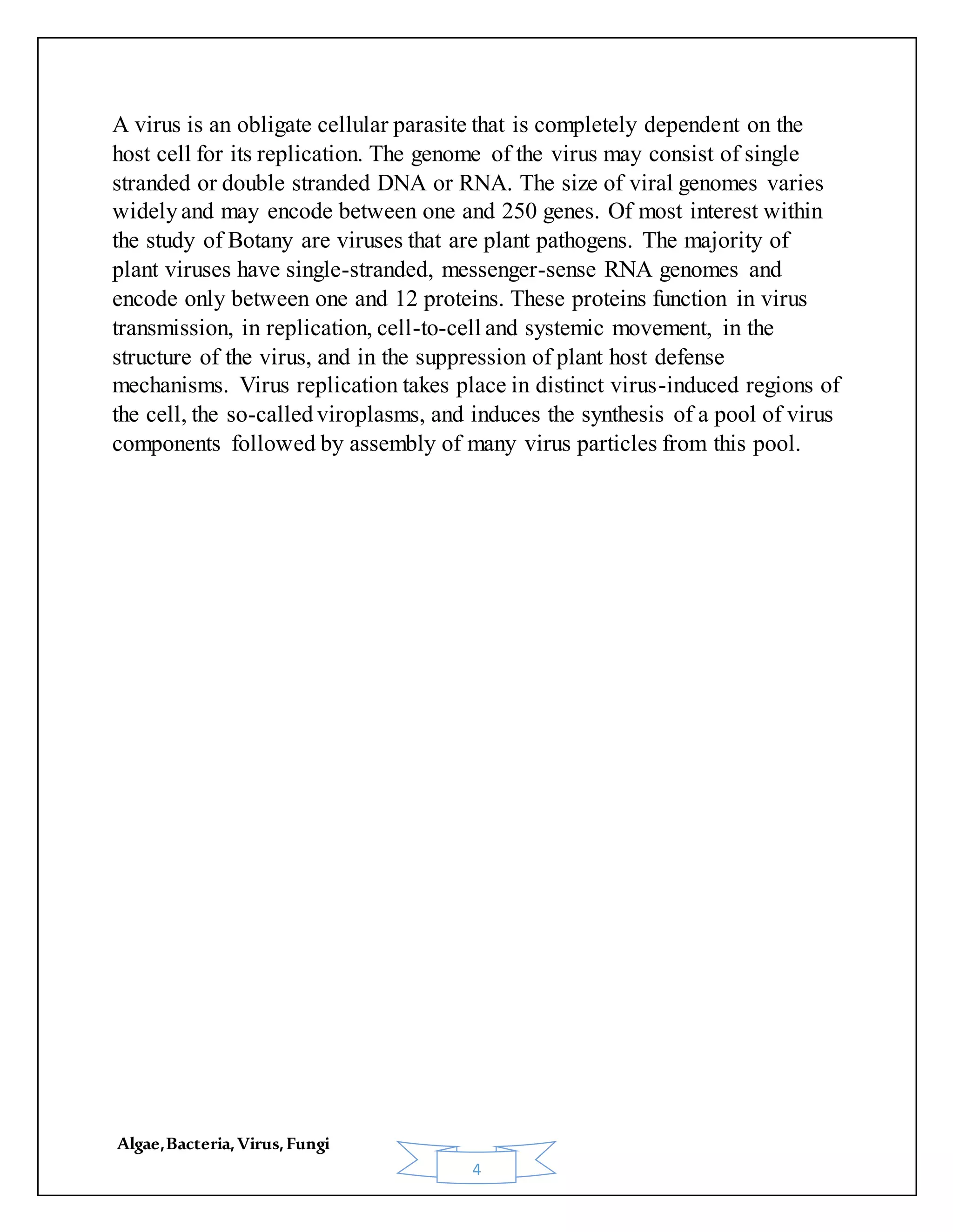 Algae bacteria fungi virus | DOCX