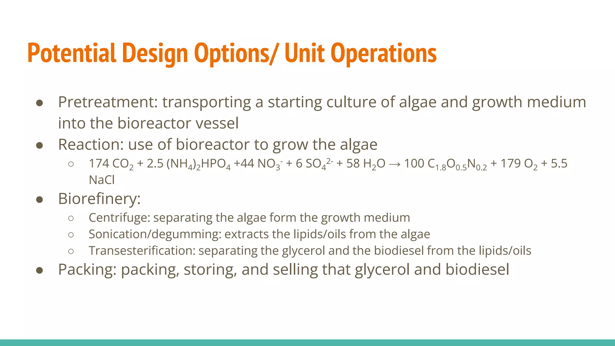 Algae Biodiesel Project | PPTX