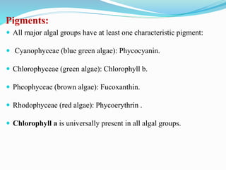Algae classification features and reproduction of algae | PPT