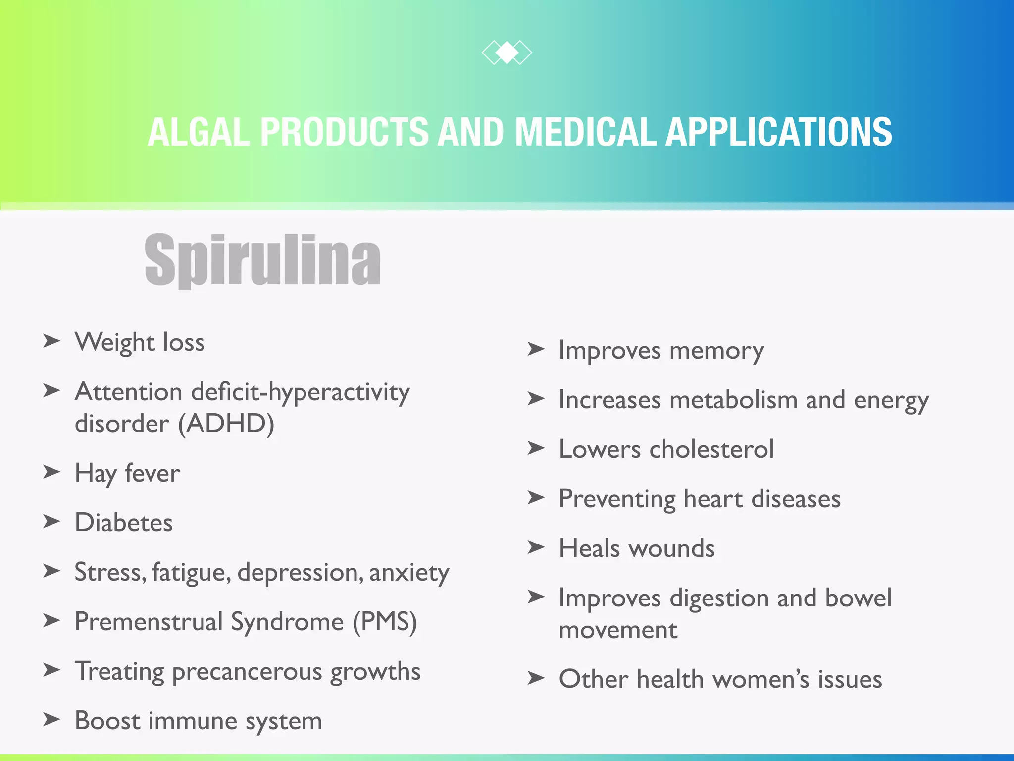 Algae Products and their Medical Applications | PDF