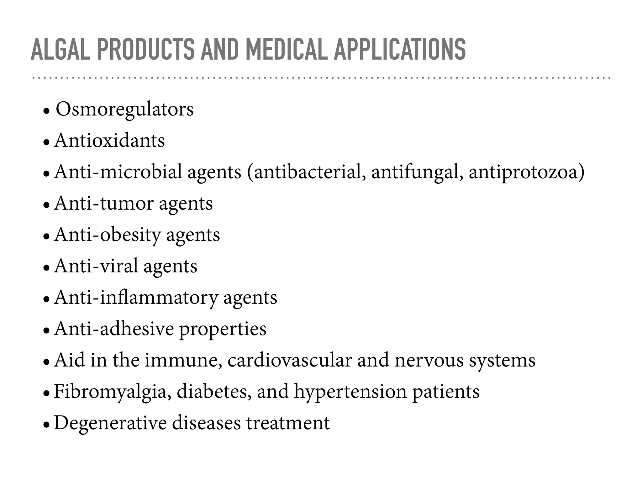 Algae Products and their Medical Applications | PDF